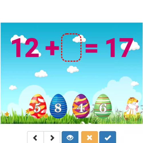 Easter Missing number in Addition and Subtraction | Boom Cards Distance ...
