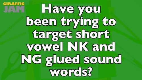 Decodable Phonics Worksheets Glued Sounds NK and NG Phonics Practice ...