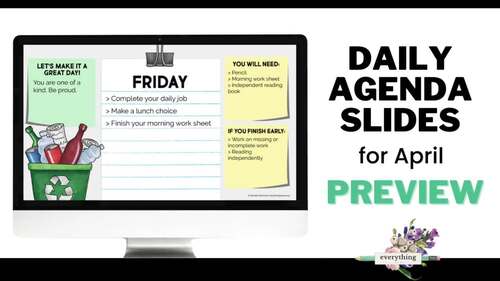 April Morning Slides - April Slides for Daily Schedule Template ...