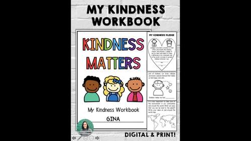 My Kindness Workbook | Elementary SEL Activities | Digital & Print