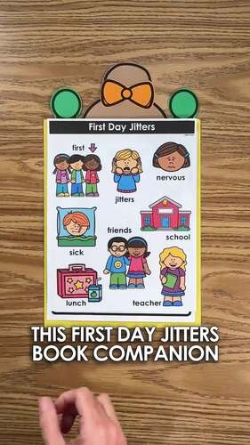 First Day Jitters for Back to School, Kindergarten Craft, Worksheets ...