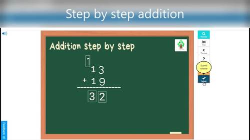 Boom card Step by step 2 digit by 2 digit addition ( 30 interactive ...