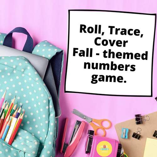 Roll and Cover math dice game fall / autumn. by Valeria craig little ...