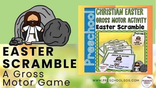 Christian Easter Preschool Activity - Easter Scramble by Preschool SOS