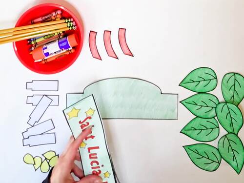 St Lucia Day Craft Crown | Saint Lucia Crown | Star Boy Craft Hat | Sweden