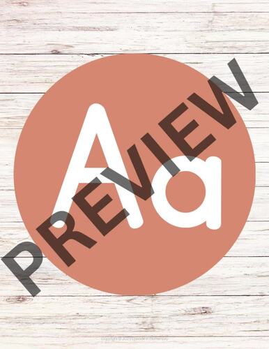 Alphabet Posters Print and Cursive: Sunshine Boho by Episode in Elementary