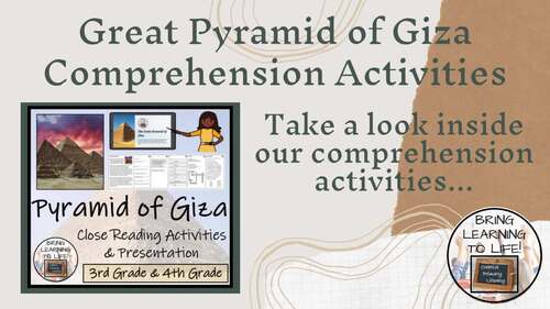 Great Pyramid of Giza Close Reading Comprehension Activities | 3rd ...