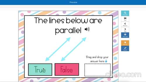 Parallel Lines and Parallelograms Boom Cards for Distance Learning