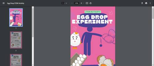 Egg Drop STEM Activity- S.T.E.M. ACTIVITY by Last Minute First Things
