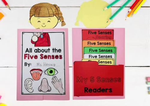 All about the five senses | 5 Senses Activities and lap book by Ms Herraiz