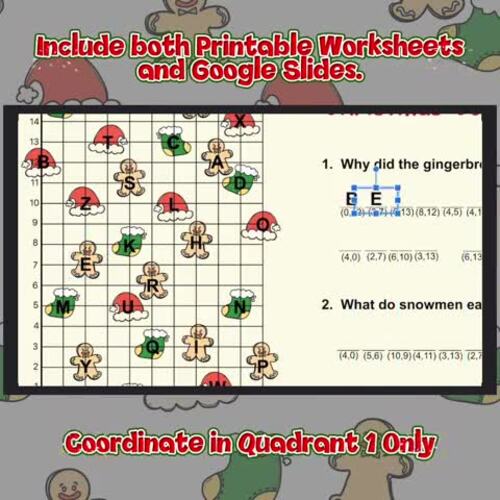 Christmas Coordinate Grid Decode the Message Activity Digital & Printable