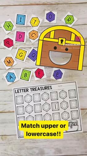 Matching Uppercase and Lowercase Letters - Feed the Activities | TPT