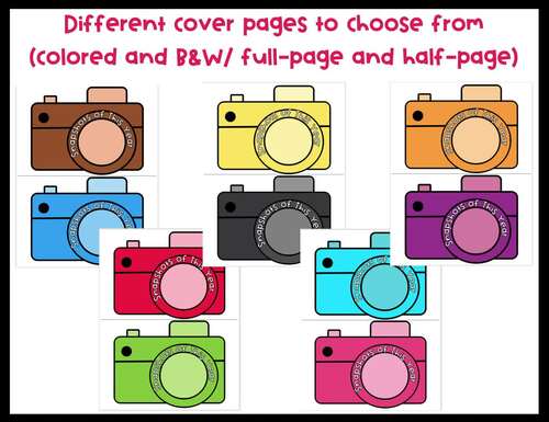 End of Year Writing Snapshots of This Year Camera Craftivity Bulletin ...