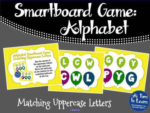Alphabet Game: Matching Uppercase Letters (Smartboard/Promethean Board)