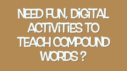 Compound Words Digital Phonics Activities by Paige O'Kelley | TpT