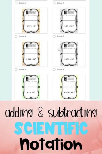 Adding & Subtracting Scientific Notation by Making Creative Mathematics