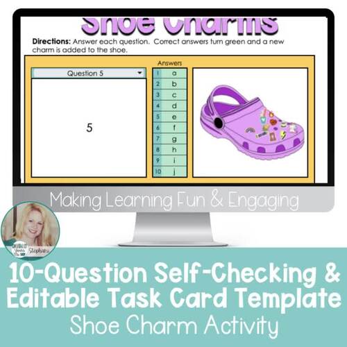 Editable Self-Checking Task Card Template - Digital Resource Vol. 2