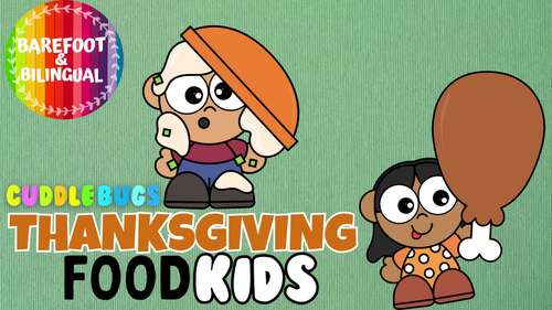 Thanksgiving Food Kids Clipart | Cuddlebugs Collection | TPT