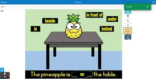 BOOM Cards™: Prepositions of position: (on, under, behind, beside, etc.)