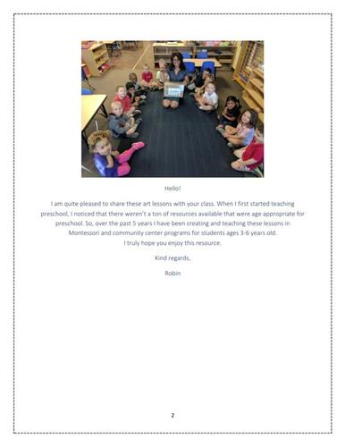 BUNDLE 5 Art Lessons Preschool Preschool Artists History PACKET 3 Prek ...