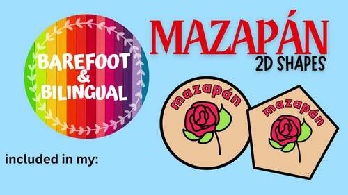 Mazapan Clipart 2D Shapes by Barefoot and Bilingual Clipart and More
