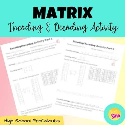 Encoding and Decoding Partner Activity by Sun Sine | TPT