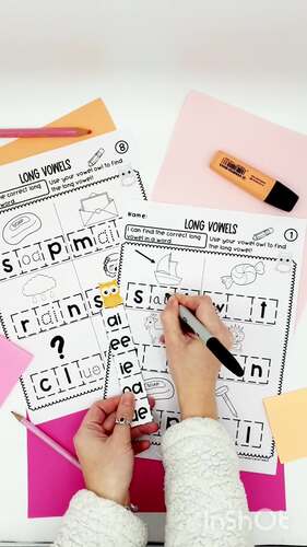 Digraph Worksheets Long Vowels Phonics Kindergarten 1st Grade | TPT