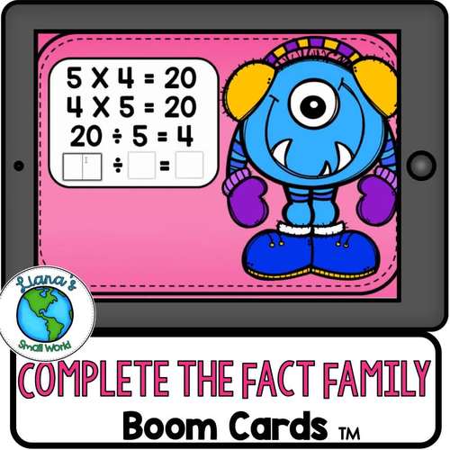 Multiplication Fact Family Boom Cards Digital Task Cards by Liana's ...
