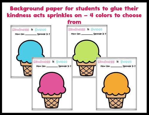 Kindness SEL Bulletin Board Idea Ice Cream Themed | TPT
