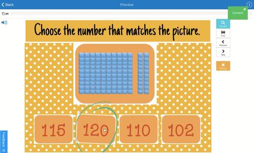 1st Grade Count to 120 Match and Memory Game | BOOM Cards | 1.NBT.A1