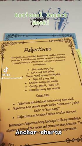 Insect Writing Game Grammar Parts of Speech Science Funny Fill-in Grade ...
