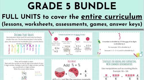 FULL YEAR Alberta Math Curriculum - Grade 5 by Path 2 Math | TPT