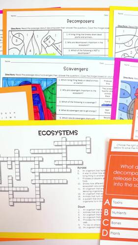 Ecosystems Science Worksheets Ecology Reading Comprehension Sub Plans