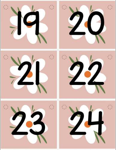 Retro Boho Daisy Themed Editable Flip Calendar Calming Color Classroom ...
