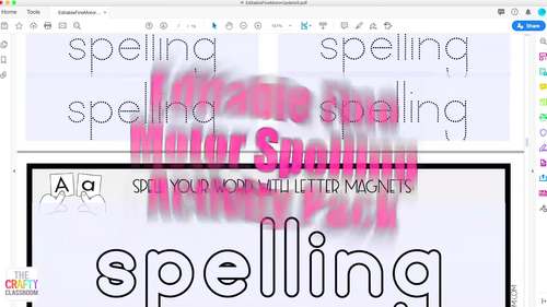 EDITABLE Spelling: Name Practice, Sight Words, Fine Motor Activity Mats