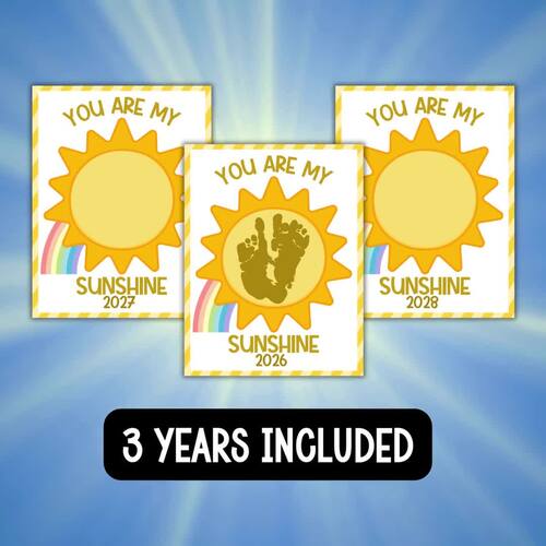 You Are My Sunshine Handprint Craft 2026, Preschool Summer Sun Daycare ...