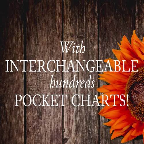 Thanksgiving 100 Chart | Pocket Charts Bundle Numbers and Place Value