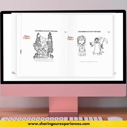 computer coloring pages halloween