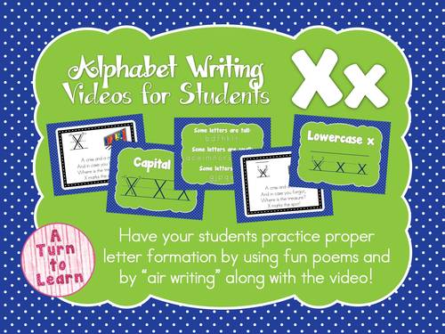 Alphabet Writing Video - Xx by A Turn to Learn | TPT