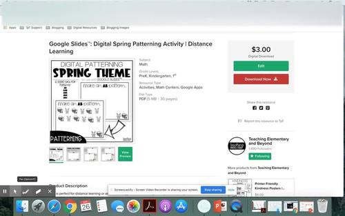 Google Classroom™ Digital Spring Patterning Activity for Distance Learning