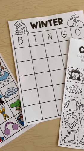 Winter Bingo Activity | Cut & Create Your Own Card by Kids and the ...