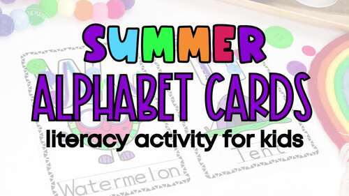 Summer Alphabet Tracing Cards by Beyond the Playroom | TPT