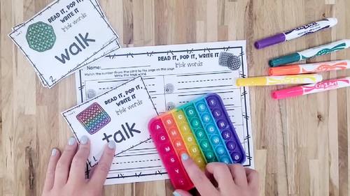 FUN Phonics LEVEL 2 Trick Word Fidget Bubble Poppers | Read it, Pop it ...