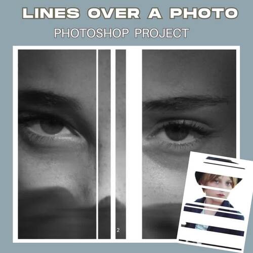 Lines Tool Adobe Photoshop | Visual Arts Digital Design Photography Project