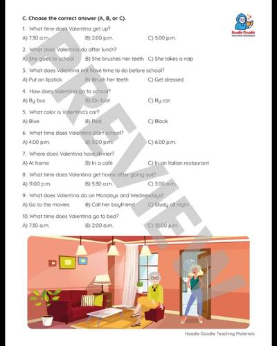 Daily Routine & Present Simple Full Lesson | No Prep | Listening ...