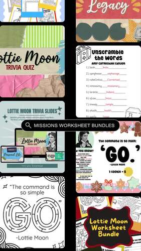 Amy Carmichael - Mission Activity Sheets - Missionary Worksheets - No ...