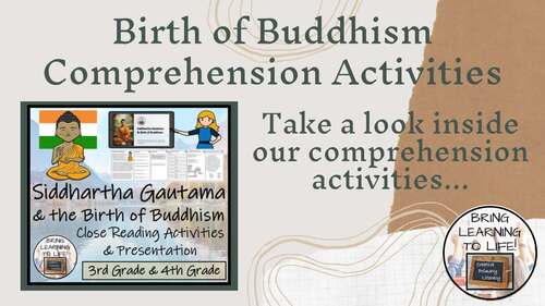 Siddhartha Gautama & the Birth of Buddhism Reading Comprehension | 3rd ...