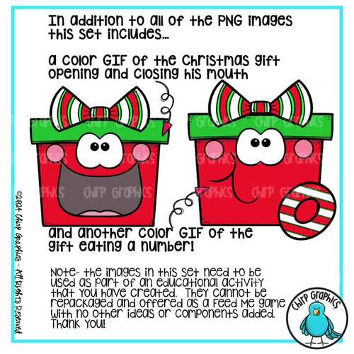 Feed the Christmas Friend Decorative Numbers Clip Art Set by Chirp Graphics