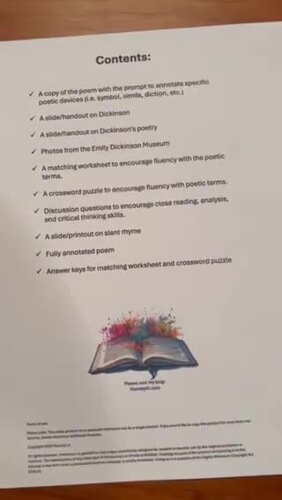 Complete high school ELA lesson on Dickinson's "Success is Counted ...