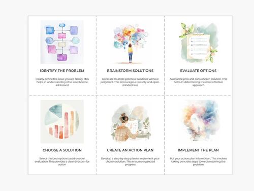 Problem Solving Therapy Flashcards Printable Worksheets Coping Skills ...